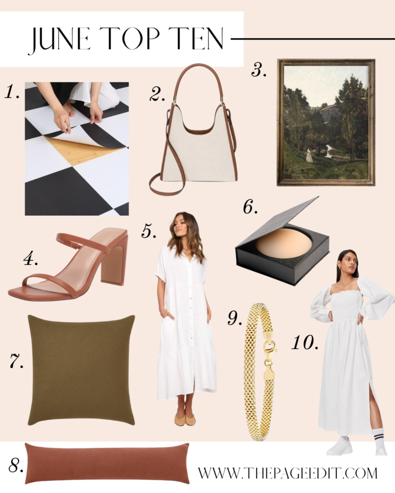 June Favorites | Top Ten Items • The Page Edit